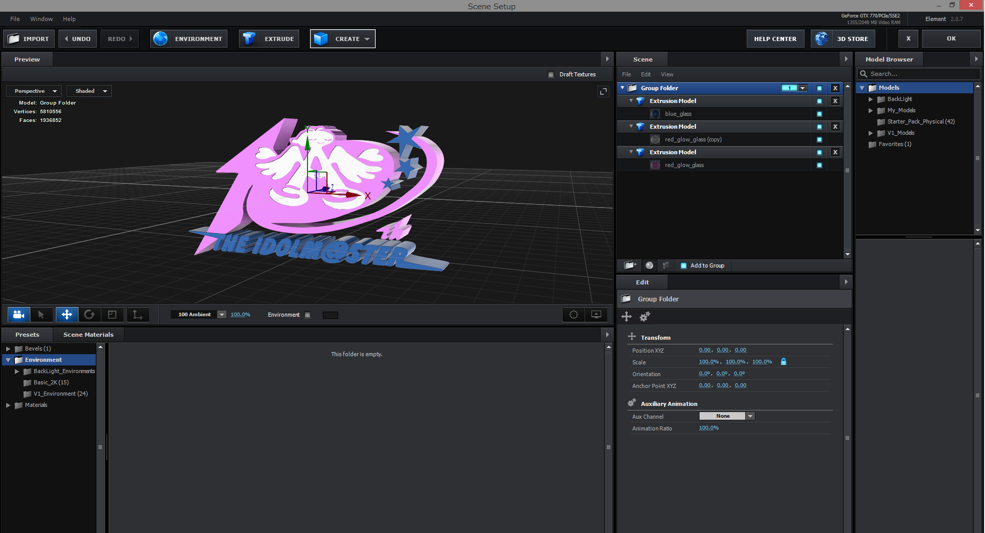 【AE】Element3DからOBJを出力する方法 - Valkyrja-Graphics∽Blog
