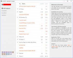 【AE】aescripts.comのAEスクリプト管理ソフト【aescripts + aeplugins manager app】 - Valkyrja-Graphics∽Blog
