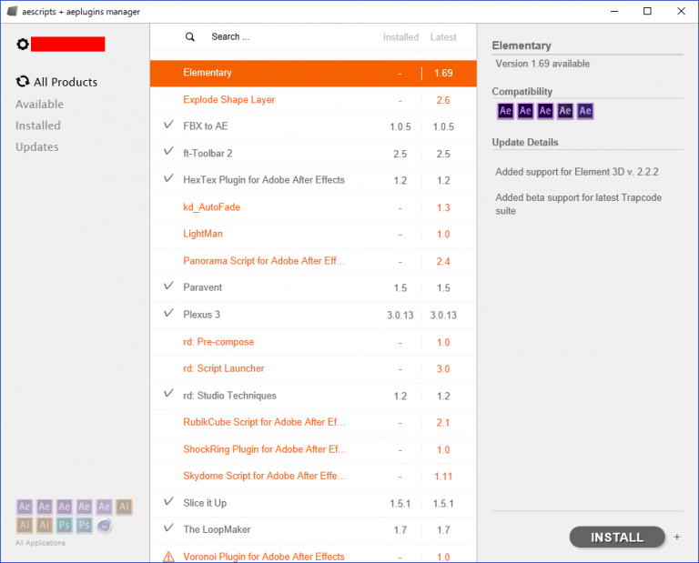 【AE】aescripts.comのAEスクリプト管理ソフト【aescripts + aeplugins manager app】 - Valkyrja-Graphics∽Blog